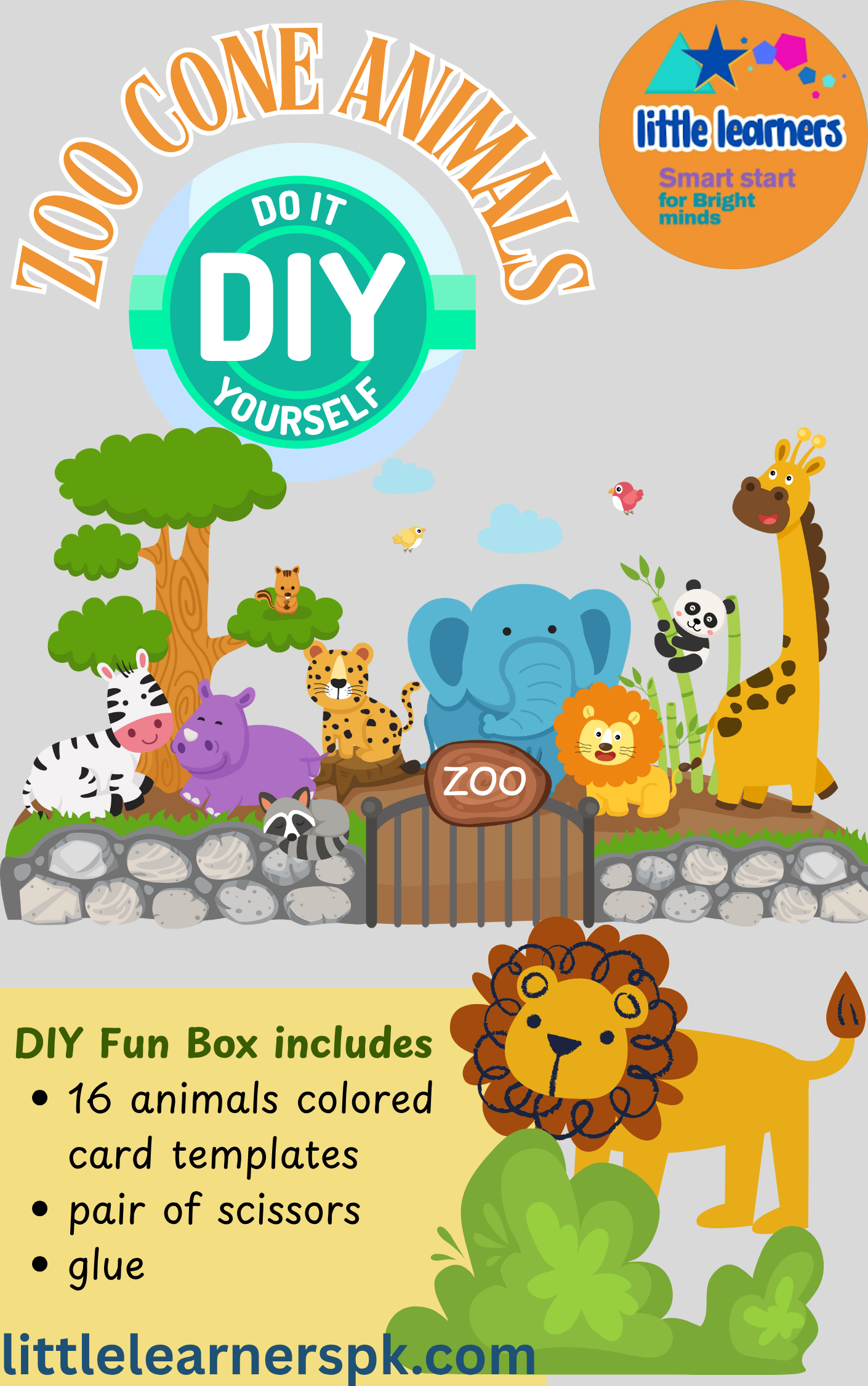 DIY Zoo Animals Fun Box – Little Learners